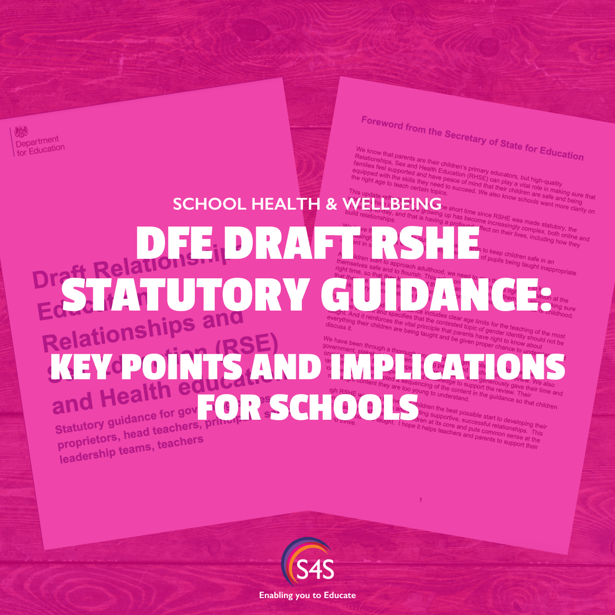 DfE Draft RSHE Statutory Guidance: Key Points for Schools